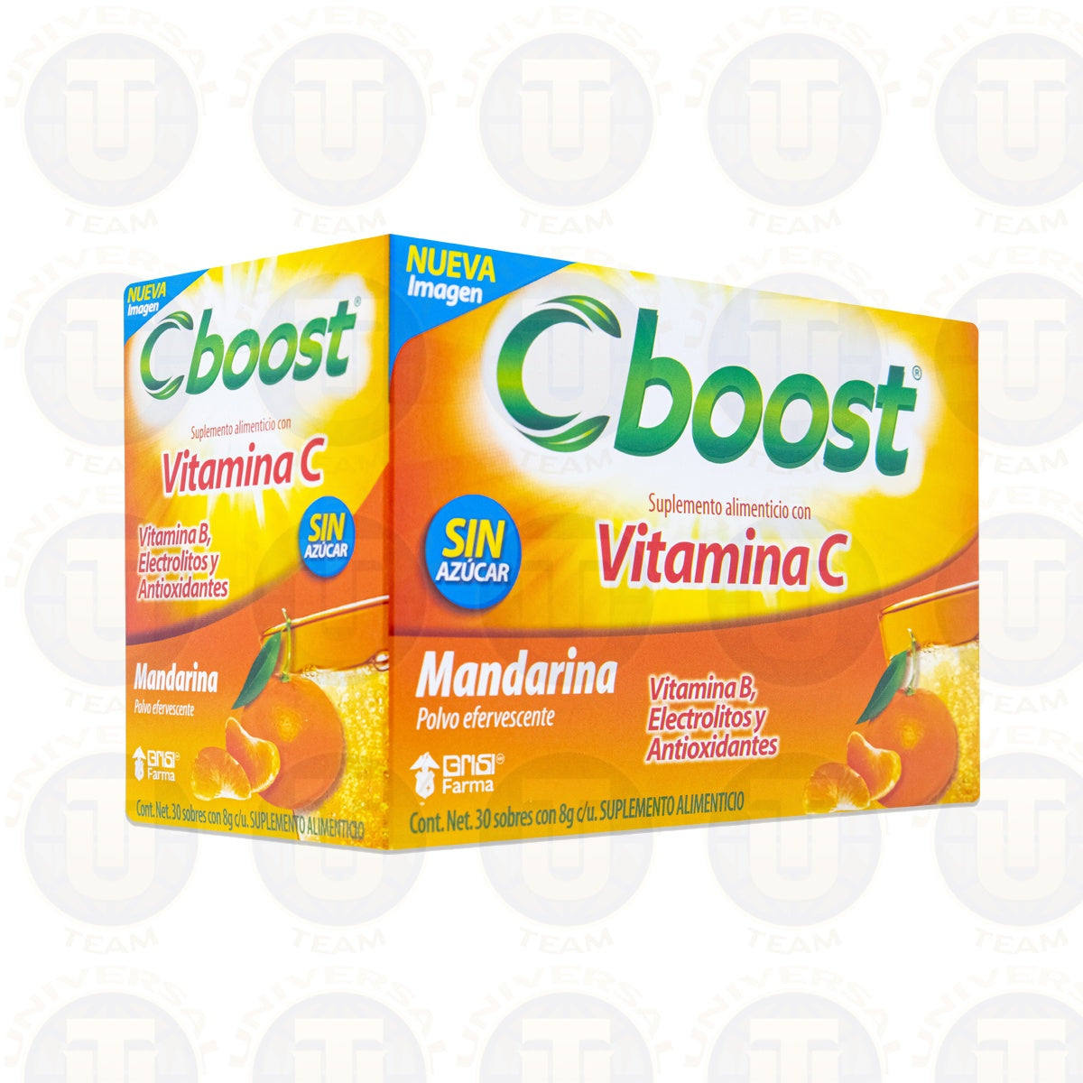 CBOOST VITAMINA C POLVO EFERVESCENTE SABOR MANDARINA CON 30 SOBRES 8 G – Universal Team