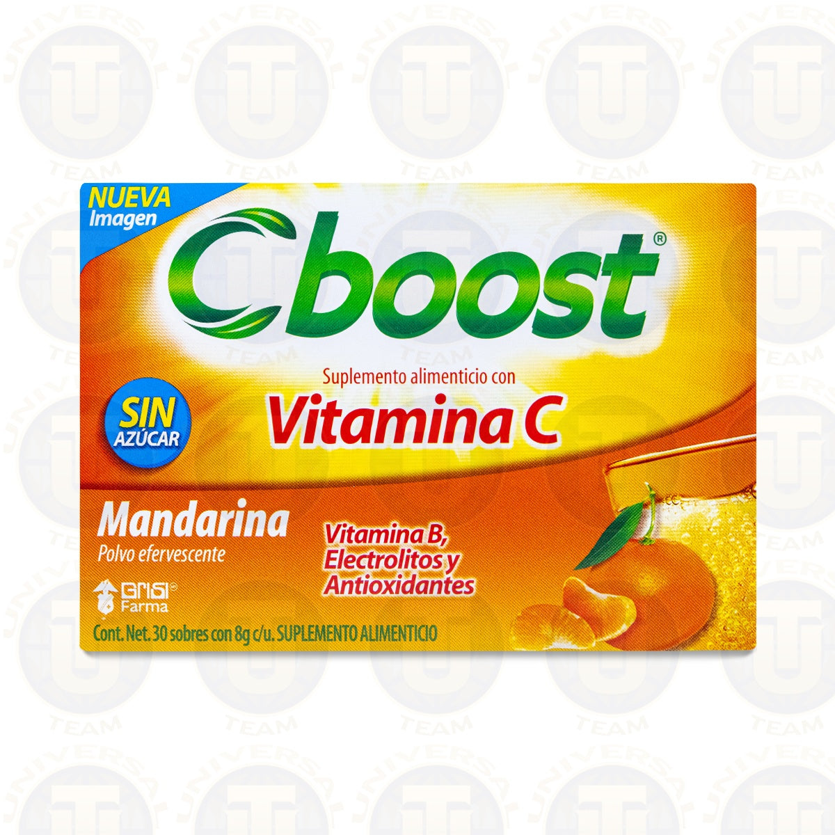 CBOOST VITAMINA C POLVO EFERVESCENTE SABOR MANDARINA CON 30 SOBRES 8 G – Universal Team
