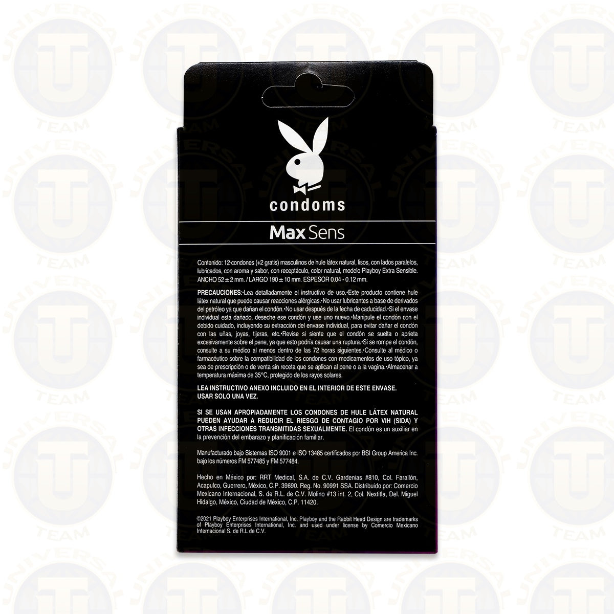 PLAYBOY CONDOMS MAX SENS PARTY MIX, CAJA CON 12 CONDONES – Universal Team