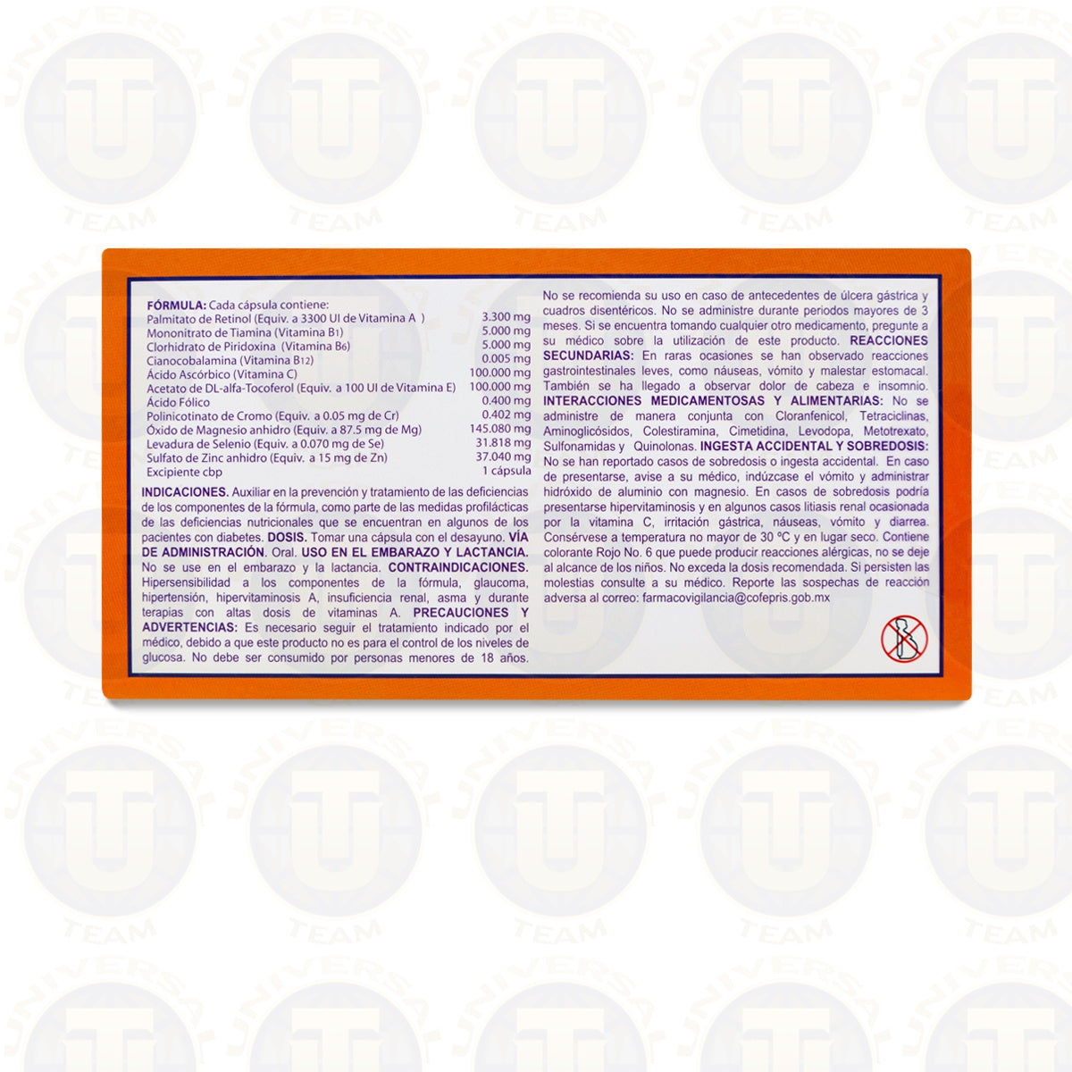 ANAVIT VYTAMINAS PARA DIABETICOS – Universal Team
