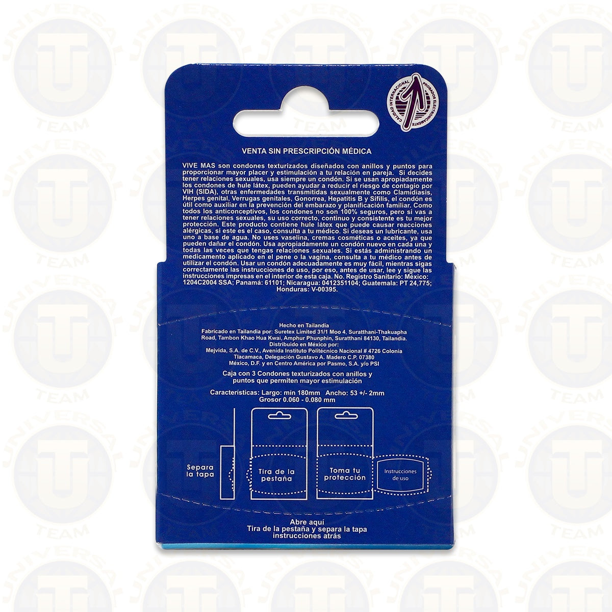 CONDONES VIVE MAS TEXTURIZADOS, 3 CONDONES TEXTURIZADOS CON ANILLOS Y ...