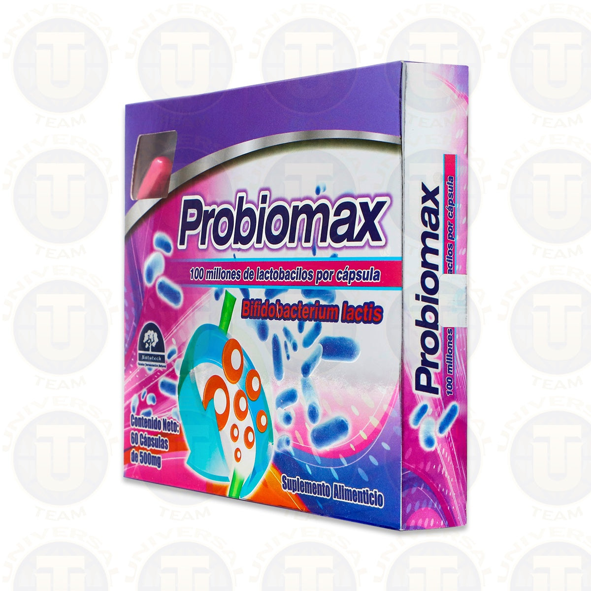 PROBIOMAX, 60 CAPSULAS DE 500 MG, NATUTECH – Universal Team