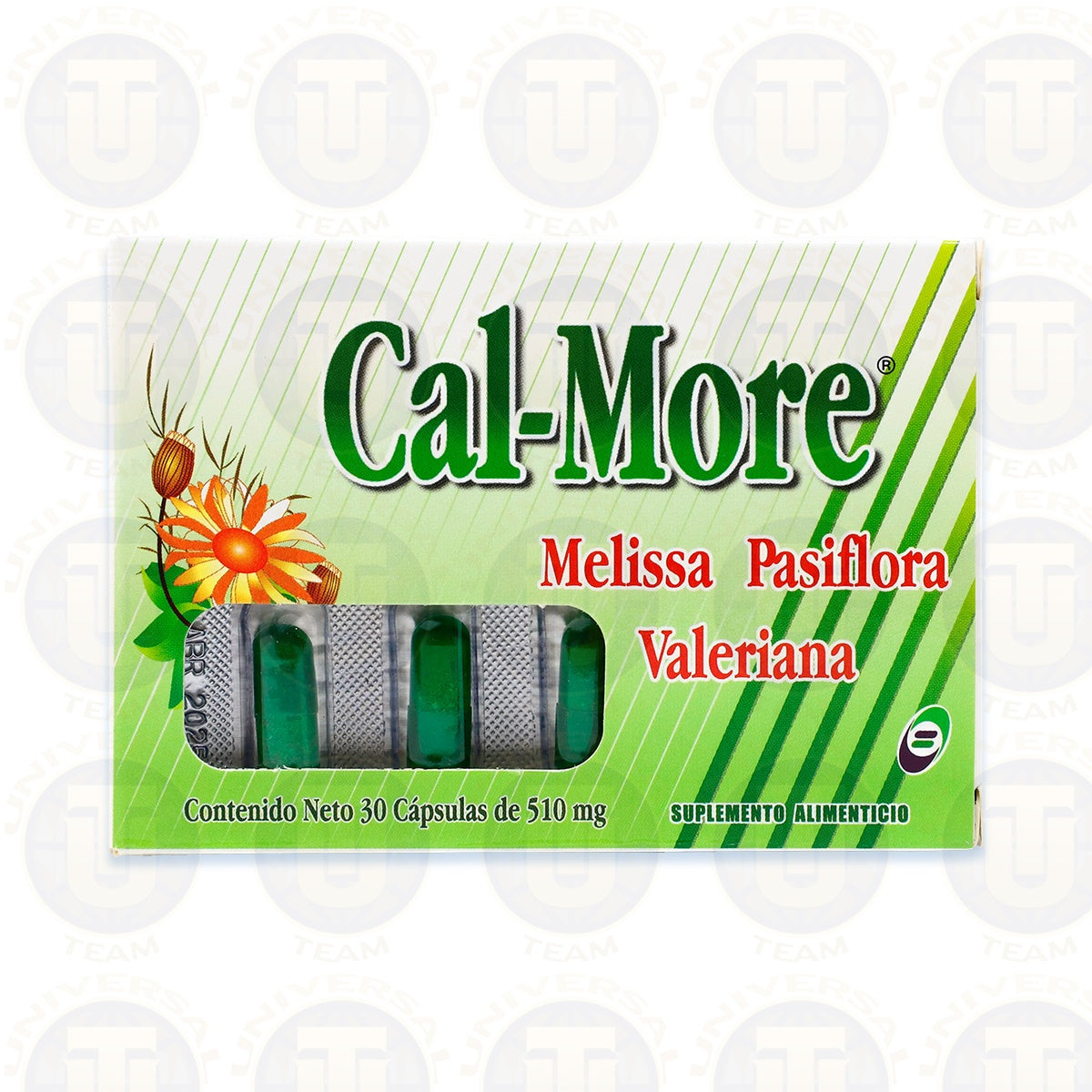 CAL - MORE, MELISSA PASIFLORA, VALERIANA, 30 CAPSULAS DE 510 MG, BIO S ...