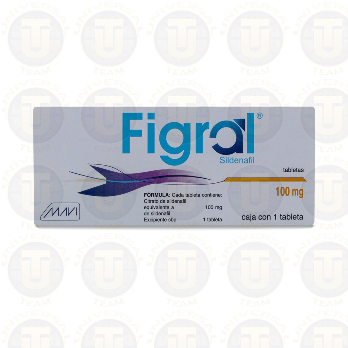 SILDENAFIL FIGRAL, CAJA CON 1 TABLETA DE 100 MG, MAVI – Universal Team
