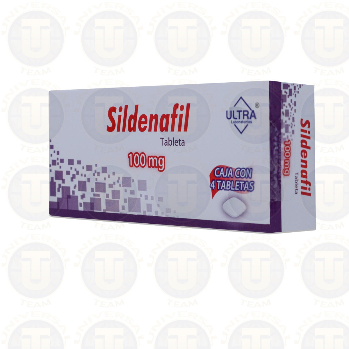 SILDENAFIL, CAJA CON 4 TABLETAS DE 100 MG, ULTRA – Universal Team