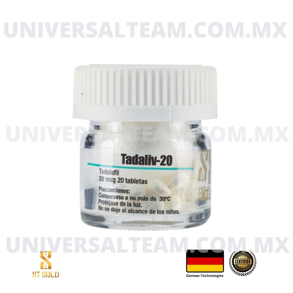 TADALIV 20 (Tadalafil o Cialis) 20 Tabletas/20mcg XT Gold – Universal Team